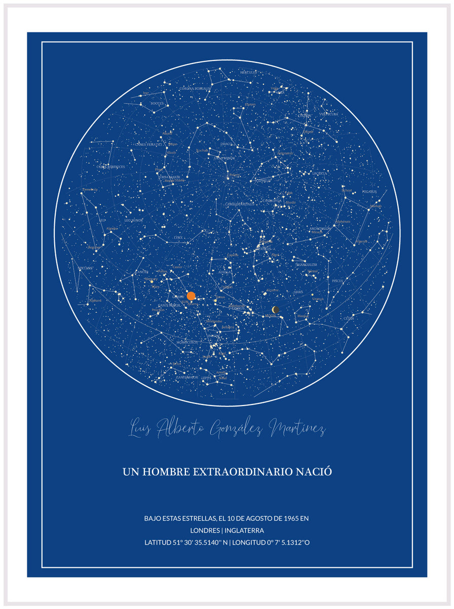Mapa Estelar (Enmarcado 45 x 60cm) – MapaCielo
